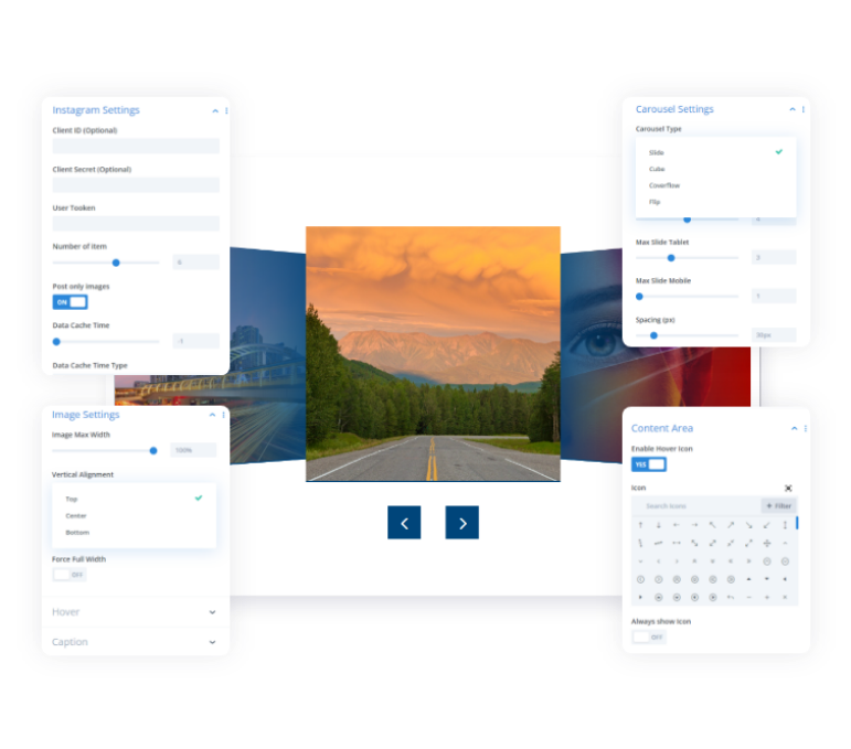 Divi Instagram Feed Carousel Module - DiviFlash